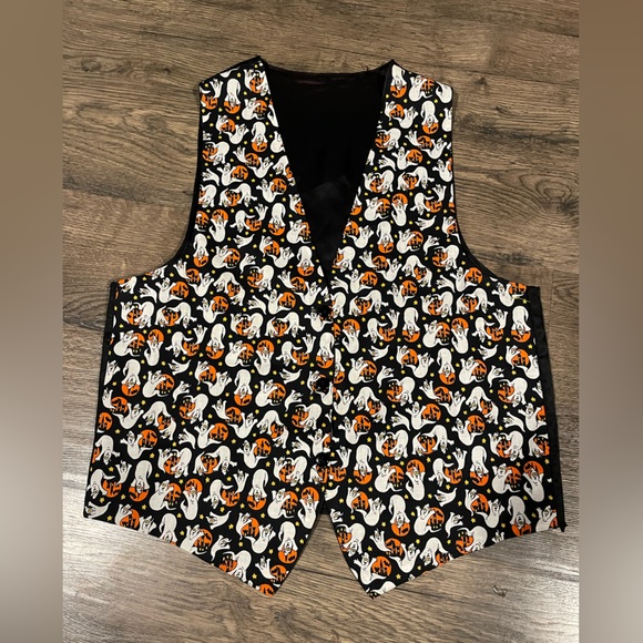 Vintage | Tops | Vintage Halloween Ghost Vest Osfm | Poshmark